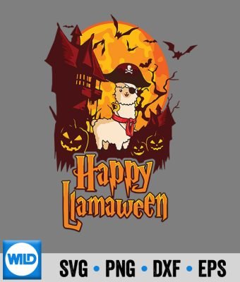 Happy Llamaween Llama Halloween Happy Halloween SVG, Llama SVG Cut File ...