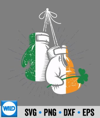 Ireland Flag Shamrock Irish Boxing SVG, Boxing SVG Cut File - WildSvg