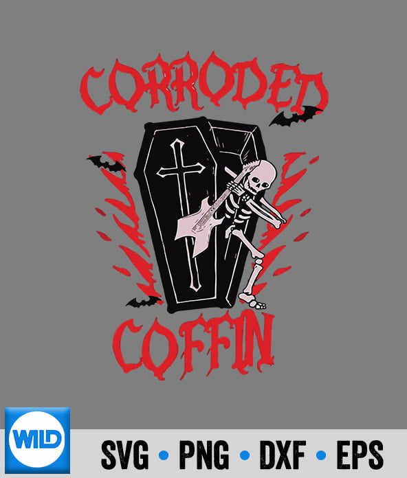 Corroded Coffin Vintage SVG, Corroded Coffin SVG Cut File - WildSvg