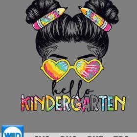 Hello Kindergen Squad Tie Dye Leopard Back To School SVG, Back To ...