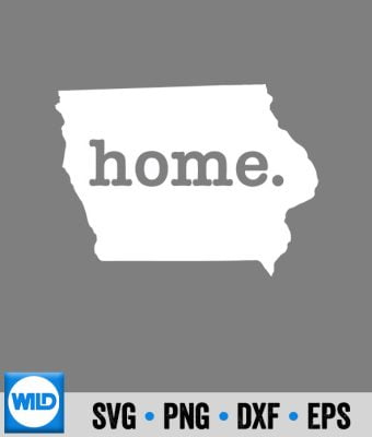 Home Iowa Home T Map SVG, Home Iowa SVG Cut File - WildSvg