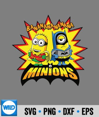 Minions Batman SVG, Minion SVG Cut File - WildSvg