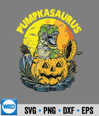Halloween Dinosaur SVG, Halloween Pumpkasaurus Dinosaur T Rex Pumpkin ...