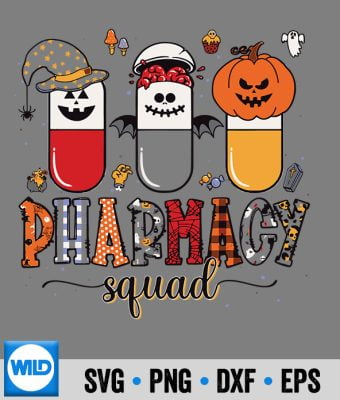 Halloween SVG, Happy Halloween Pharmacy Squad Pharmacy Crew SVG Cut ...