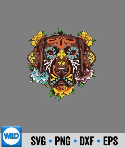 Day Of The Dead SVG, Black Labrador Retriever Day Of The Dead Sugar ...