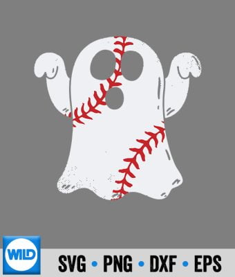 Baseball Ghost SVG, Baseball Ghost Baseball Lover Halloween Costume SVG ...