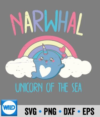 Unicorn SVG, Unicorn Of The Sea Narwhal Orca Narwhal SVG Cut File - WildSvg