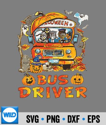 School Bus Driver Halloween SVG, School Bus Driver Pumpkin Season ...