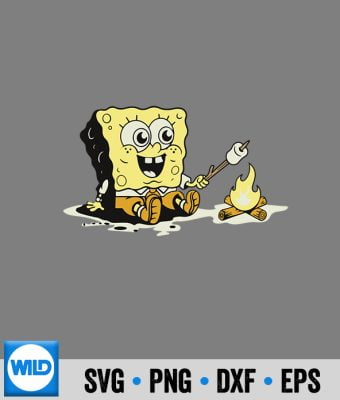 Spongebob SVG, Spongebob With Fire Vintage SVG Cut File - WildSvg