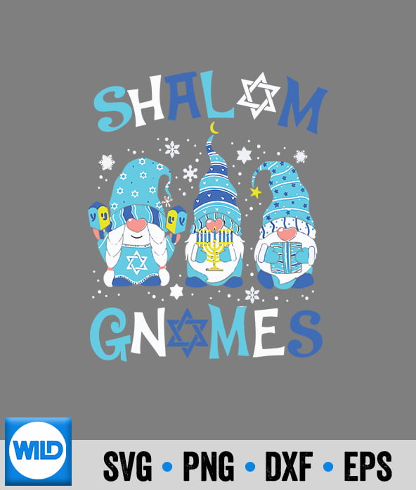 Hanukkah SVG, Shalom Gnome Jewish Hanukkah Chanukkah Gnomes Family SVG ...