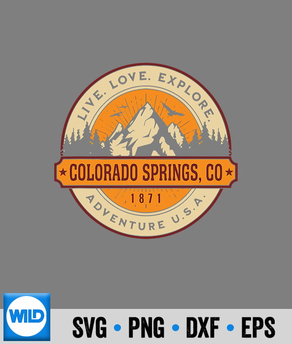 Colorado Springs SVG, Colorado Springs Adventure Usa Vintage SVG Cut ...