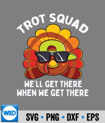 Thanksgiving SVG, Turkey Trot Squad Funny Thanksgiving Running Costume ...