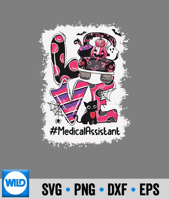 Medical Assistant SVG, Funny Love Medical Assistant Life Breast Cancer ...