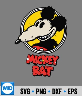 Disney SVG, Mickey Rat Vintage SVG Cut File - WildSvg