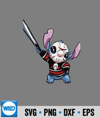 Stitch SVG, Jason Voorhees Stitch Classic Vintage SVG Cut File - WildSvg