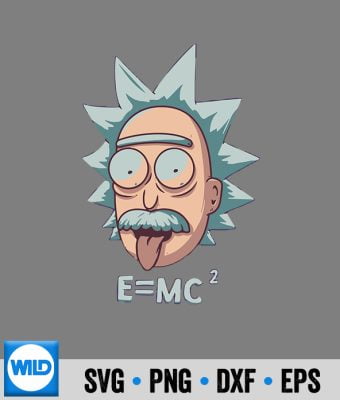 Rick And Morty SVG, Einstein Rick Vintage SVG Cut File - WildSvg