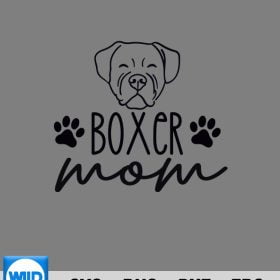 Boxer SVG, Boxer Mom Cute Cartoon Boxer Mama SVG Cut File - WildSvg