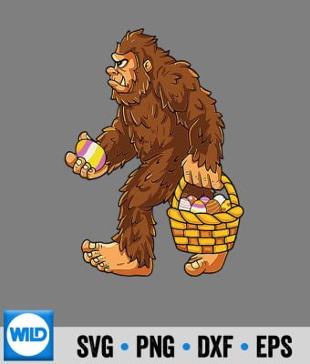 Easter Day SVG, Bigfoot Egg Easter Day Girls Sasquatch SVG - WildSvg