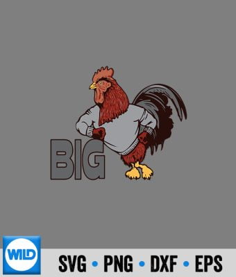 Chicken SVG, Big Rooster Innuendo Chicken Vintage SVG - WildSvg