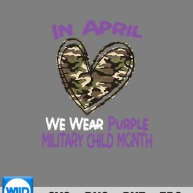 Military Child Month SVG, Purple Up In April Month Military Child Momc ...