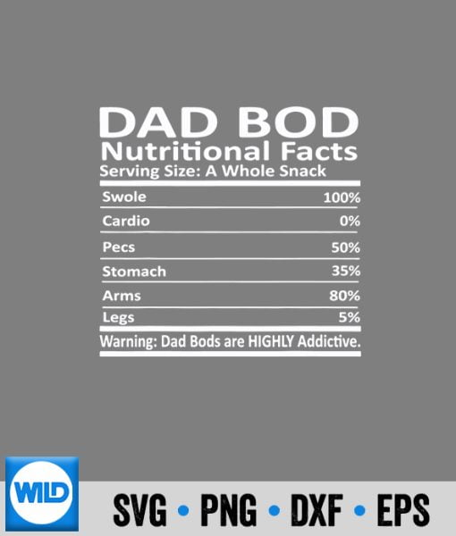 Dad SVG, Dad Bod Nutritional Facts Father SVG - WildSvg