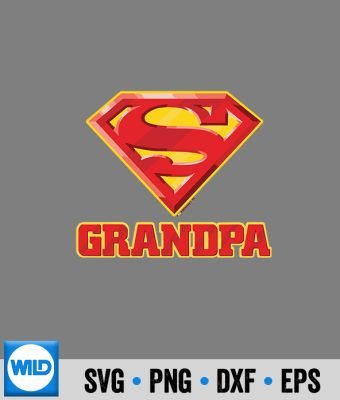 Grandpa SVG, Superman Super Grandpa Vintage SVG - WildSvg