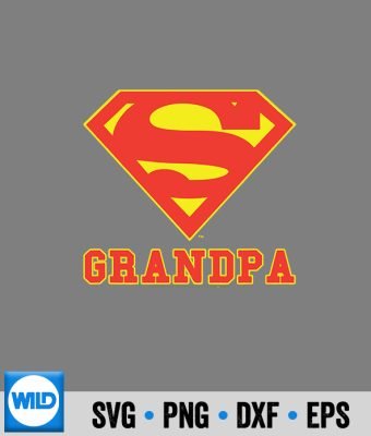 Grandpa SVG, Dc Comics Superman Super Grandpa Chest SVG - WildSvg