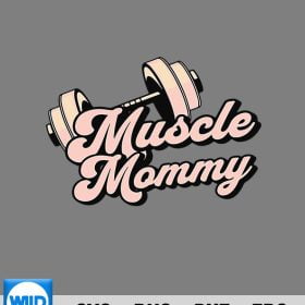 Mommy SVG, Muscle Mommy Retro Gym Mom Bodybuilder Weightlifting Fitness ...