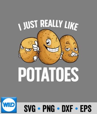 Potato SVG, Potato For Potatoes Lover Vegetables Kawaii SVG - WildSvg