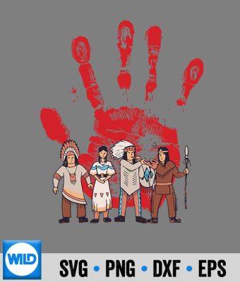 Native American SVG, Native American Indigenous Red Hand Indian Blood ...