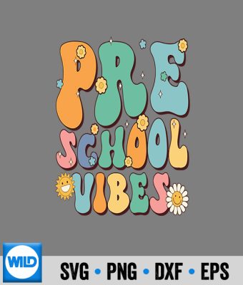 Back To School SVG, Hippie Preschool Vibes Retro Groovy First Day Of ...