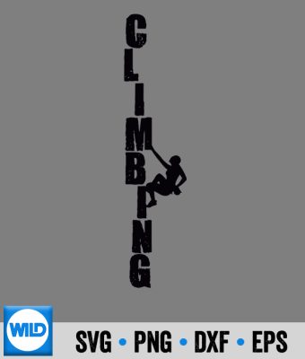 Climbing SVG, Climbing Bouldering Mountain Rock Climber SVG - WildSvg