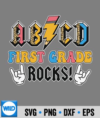 Back To School SVG, Abcd First Grade Rocks Back To School St Grade ...