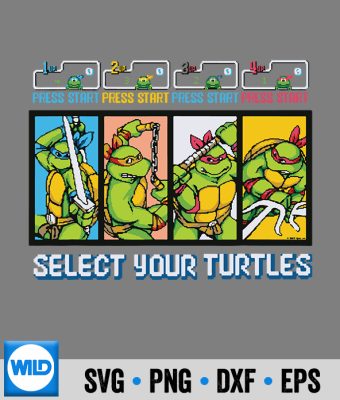 Age Mutant Ninja SVG, Age Mutant Ninja Turtles Select Your Turtles SVG - WildSvg
