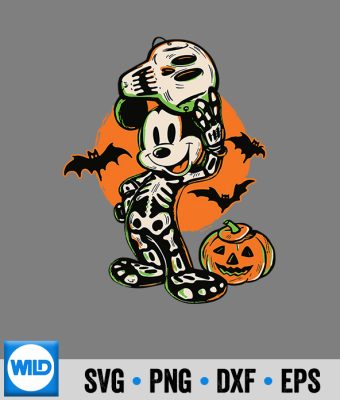 Disney SVG, Disney Mickey Skeleton Costume Vintage SVG - WildSvg