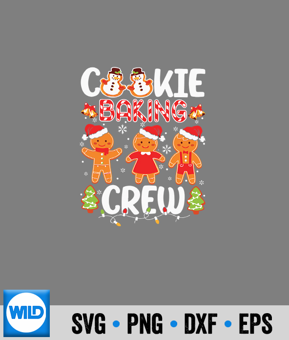 Christmas SVG, Cookie Baking Crew Baker Gingerbread Group Christmas SVG ...
