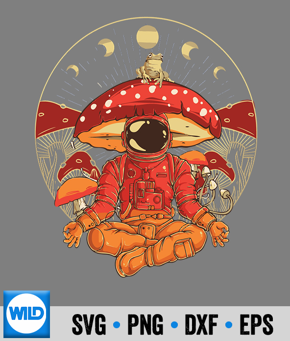 Astronauts SVG, Astronaut Cottagecore Frog Aesthetic Vintage SVG - WildSvg