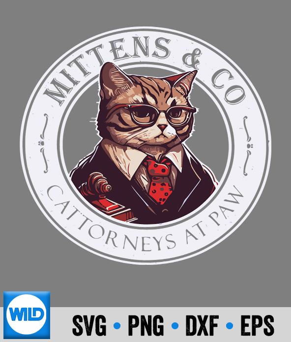 Mittens SVG, Mittens Co Cattorneys At Paw Lawyer Cat Attorney SVG - WildSvg