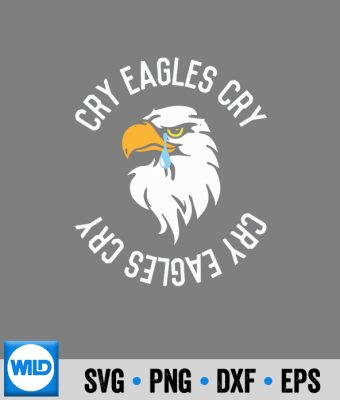 Cry Eagles SVG, Cry Eagles Cry Antieagles Vintage SVG - WildSvg