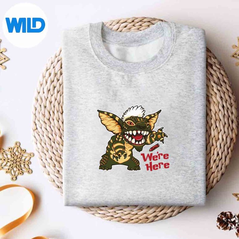 Stitch SVG, Were Here Gremlins Stripe Stitch 80s SVG Cut File - WildSvg