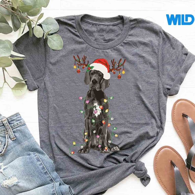 Great Dane SVG, Great Dane Christmas Tree Lights Pajama Dog Lover Santa ...