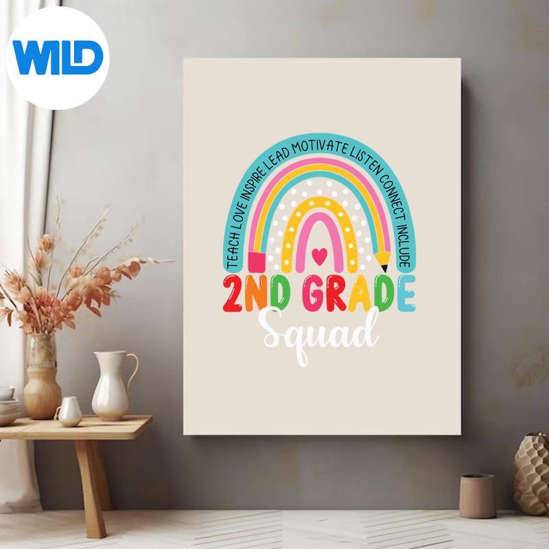 First Day Of School SVG, Second Grade Rainbow Girls Teacher Team Nd ...