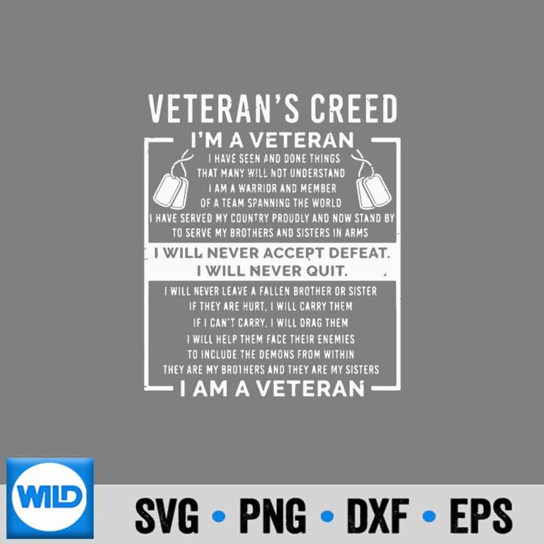 Veterans SVG, Veterans Creed Patriot War Usa Oath Grandpa SVG - WildSvg