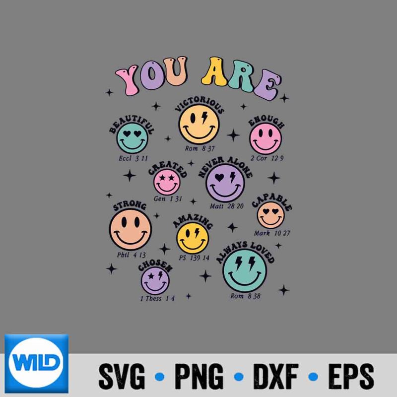 Christian SVG, God Says You Are Beautiful Smile Face Christian Bible ...