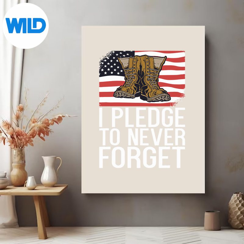 I Pledge To Never Forget Soldier SVG, Veteran SVG Cut File - WildSvg