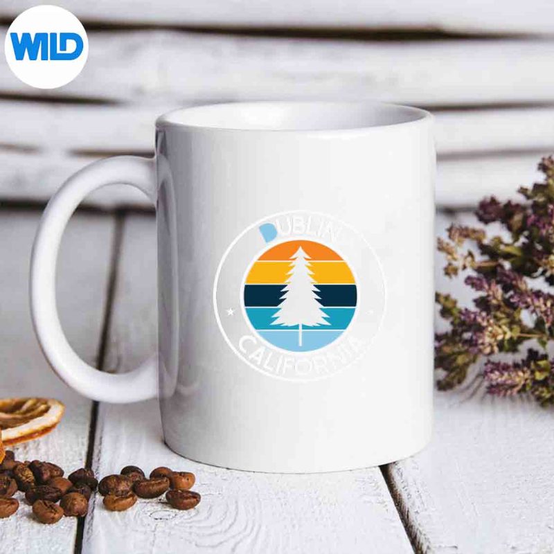 Dublin SVG, Dublin California Ca Usa City Pride Pine Tree Retro Sunset ...