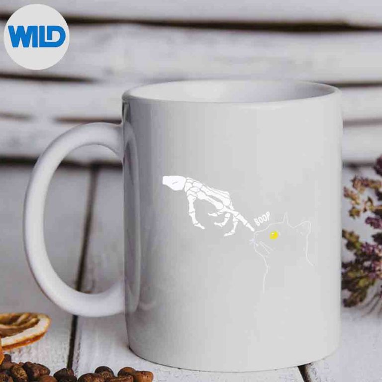 Spooky Boop Skeleton SVG, Spooky Boop Skeleton Hand Touch Nose Cat ...