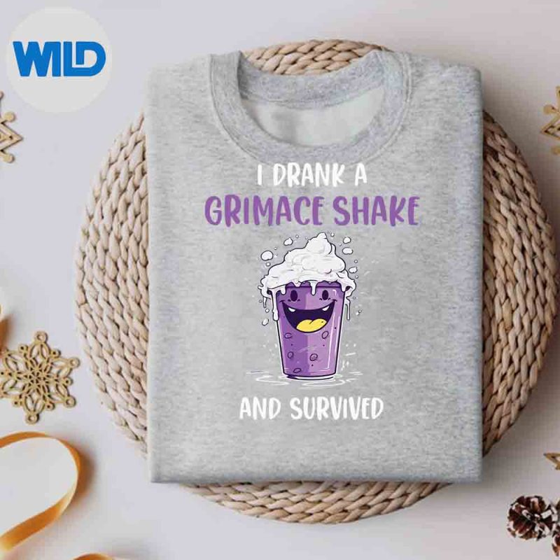 A Grimace Svg I Drank A Grimace Shake And Survived Svg Wildsvg