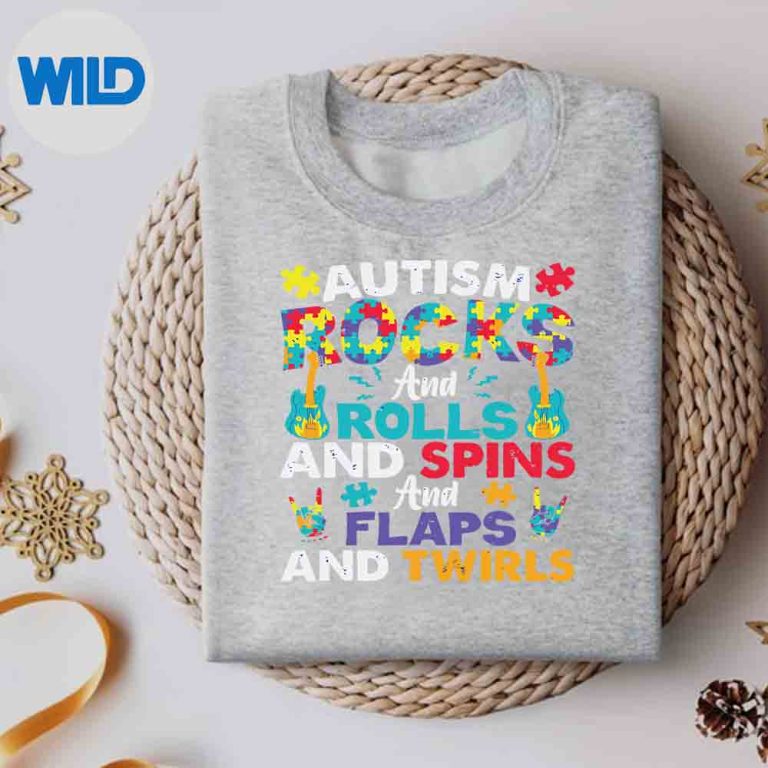 Autism Rocks SVG, Autism Rocks And Rolls Autism Awareness Month SVG ...