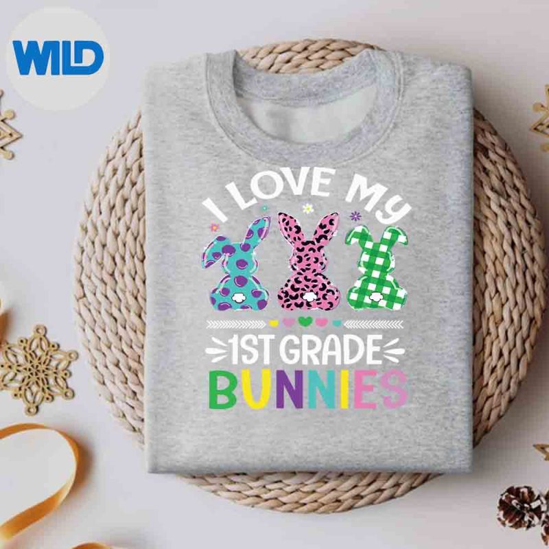 My First Grade Easter SVG, I Love My First Grade Bunnies Teacher Easter ...